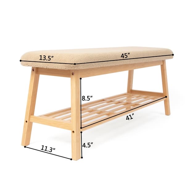 45 Inch Long Entryway Bench with Shoe Storage Shelf - Bed Bath & Beyond ...