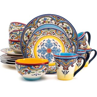 Zanzibar Collection 16 Piece Dinnerware Set Kitchen and Dining, Service ...