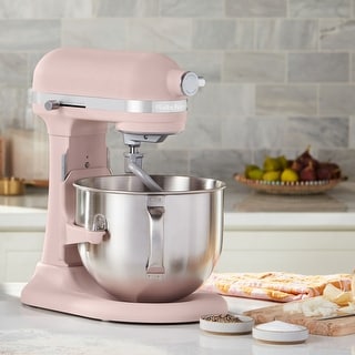KitchenAid 7-Qt. Bowl Lift Stand Mixer in Feather Pink - Bed Bath ...
