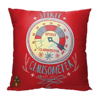 Warner Brothers Elf Spirit Clausometer 18 Inch Throw Pillow - Bed Bath ...