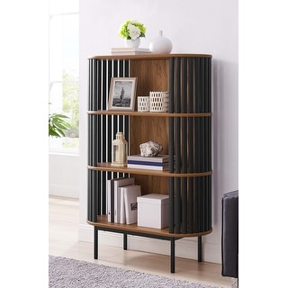 Collins Modern Two-tone Wooden 3-shelf Bookcase Display Cabinet - Bed ...