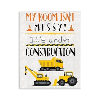 Stupell Under Construction Not Messy Wall Plaque Art Design By ...