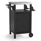 Barbecue/Grill Side Table Trolley, Outdoor Prep Dining Table Serving ...