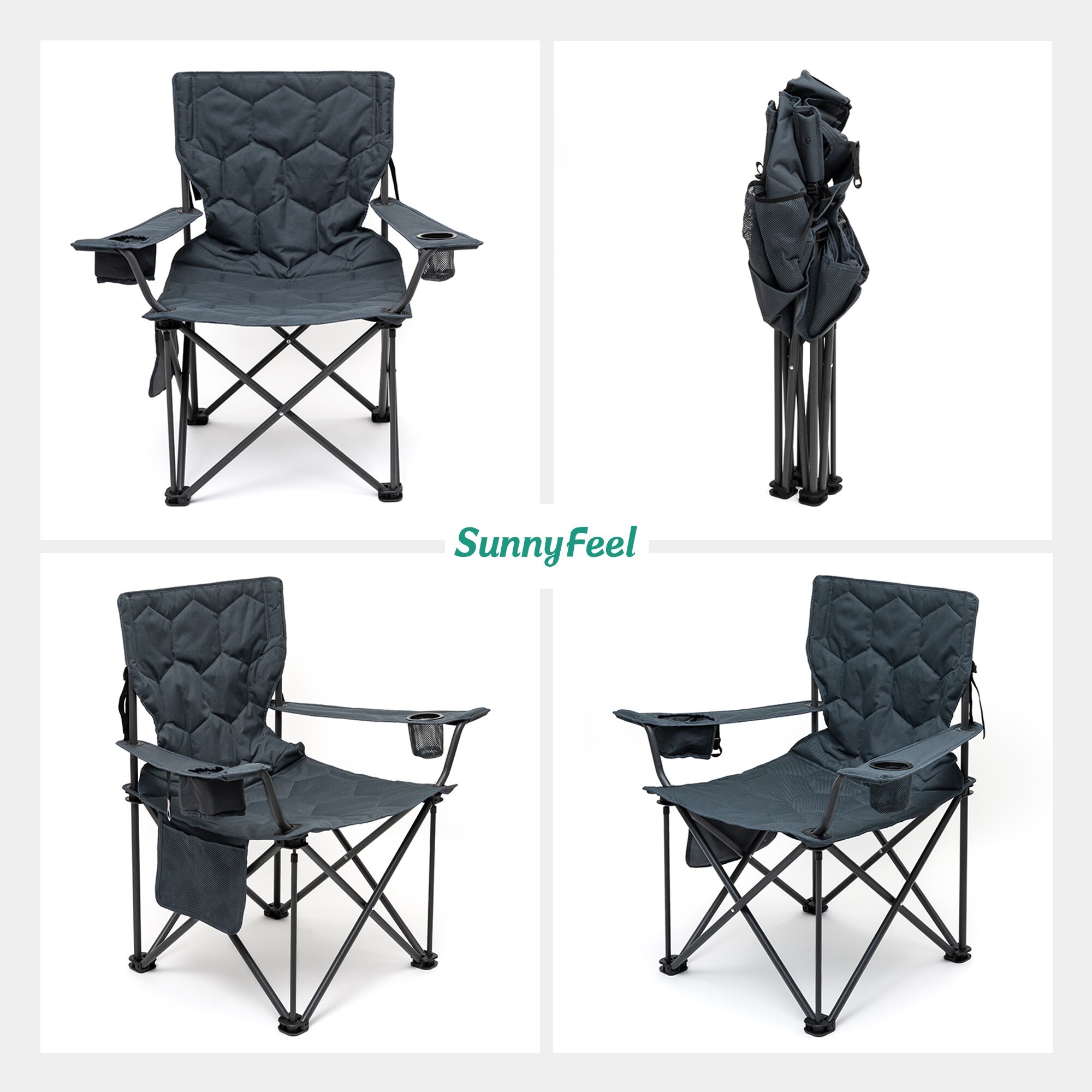 Oversized Folding Camping Chair Heavy Duty Supports 300 LBS Portable Chairs For Outdoor Lawn Beach Camp Picnic Bed Bath Beyond 40304739