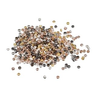 1000Pcs 1.5mm Round Crimp Beads Jewelry Making Crimp End Spacer Bead ...