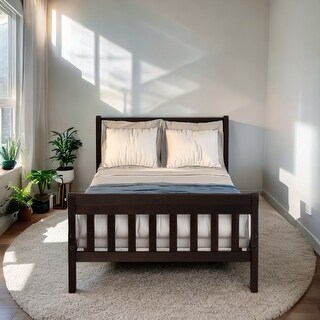 Twin Wood Platform Bed Frame with Headboard & Footboard - Bed Bath ...
