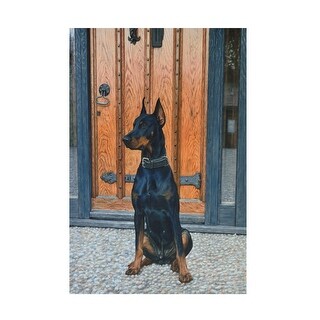 Steve Crockett 'Pet Portrait Of Prince The Doberman' Canvas Art - Bed ...