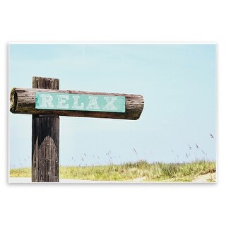 Stupell Relax Sign on Beach Wall Plaque Art Design By Gail Peck - Bed ...