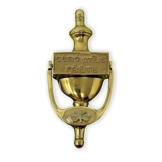 Shamrock Brass Door Knocker with Cead Mile Failte Design - Bed Bath ...