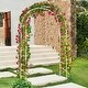 8-foot white metal garden arch truss - Bed Bath & Beyond - 37561430