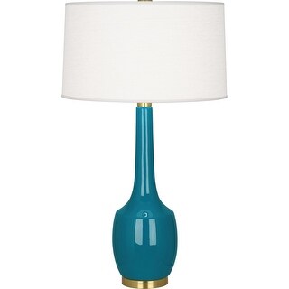 Robert Abbey PC701 One Light Table Lamp Delilah Peacock Glazed Ceramic ...