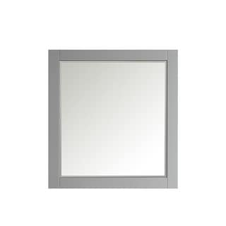 Florence 36 Inch Rectangular Bathroom/Vanity Framed Wall Mirror In Grey ...