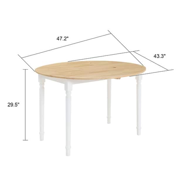 MUSEHOMEINC Drop Leaf Round Table,Folding Dining Table for Small Spaces ...