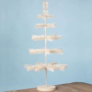 30" White Feather Artificial Tree Tabletop Decor - Bed Bath & Beyond ...