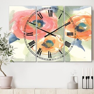 Designart 'Multicolor Buttercup II' Cottage 3 Panels Oversized Wall ...
