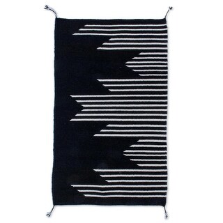 Novica Handmade Modern Lines Wool Area Rug (2X3) - 9'3" x 12'3" - Bed ...