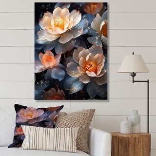 Designart "Beautiful Rainy Lotus Dance" Lotus Wall Art - Bed Bath ...