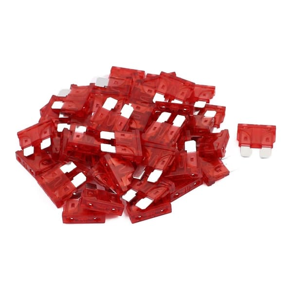 50pcs 10A Fuse Truck SUV Fuses Miniature Blade Fuse Red - Red,Silver Tone - Bed Bath & Beyond ...