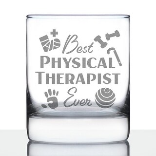 Best Physical Therapist - Whiskey Rocks Glass - Physical Therapy Gifts ...