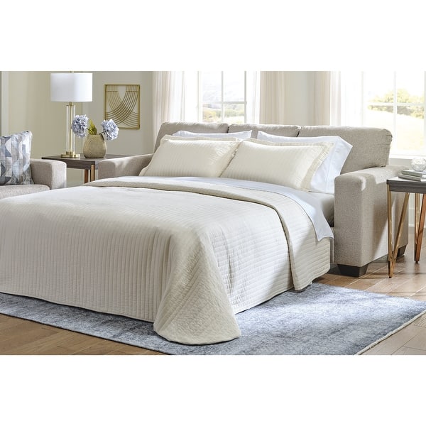Signature Design by Ashley Deltona Parchment Queen Sofa Sleeper - 85" W ...