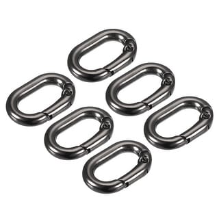 0.83" Spring Oval Ring Snap Clip Trigger for Bag Purse Keychain, 6Pcs ...