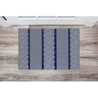 LEOPARD KEY NAVY & WHITE Doormat By Kavka Designs - Bed Bath & Beyond ...