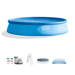 Intex 26175EH 18' x 48" Inflatable Round Outdoor Above Ground Swimming ...