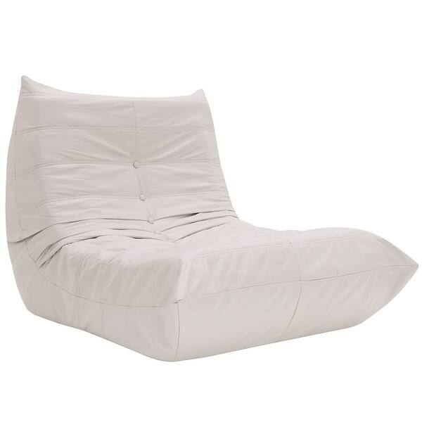 Grondin Technical Leather Floor Lazy Sofa Single-Seat Lounge Chair ...