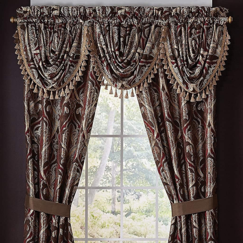 Croscill Bradney 48" x 33" Window Valance Chocolate - 48" x 33 ...