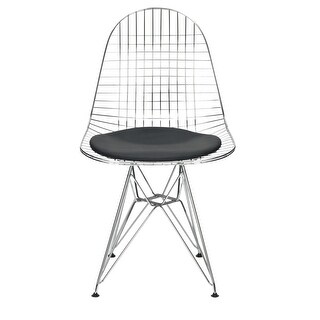 Mesh Chrome Eiffel Chair Black (Set of 6) - Bed Bath & Beyond - 38440793