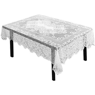 White Lace Tablecloth 54x72 inches Rectangular - Bed Bath & Beyond ...