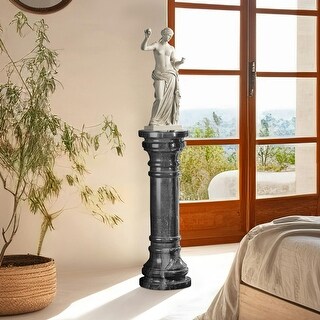Design Toscano Charcoal Solid Marble Column: Medium - Bed Bath & Beyond ...