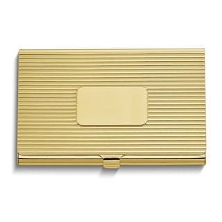 Curata Gold-Tone Ribbed Business Card Case - Bed Bath & Beyond - 36199881