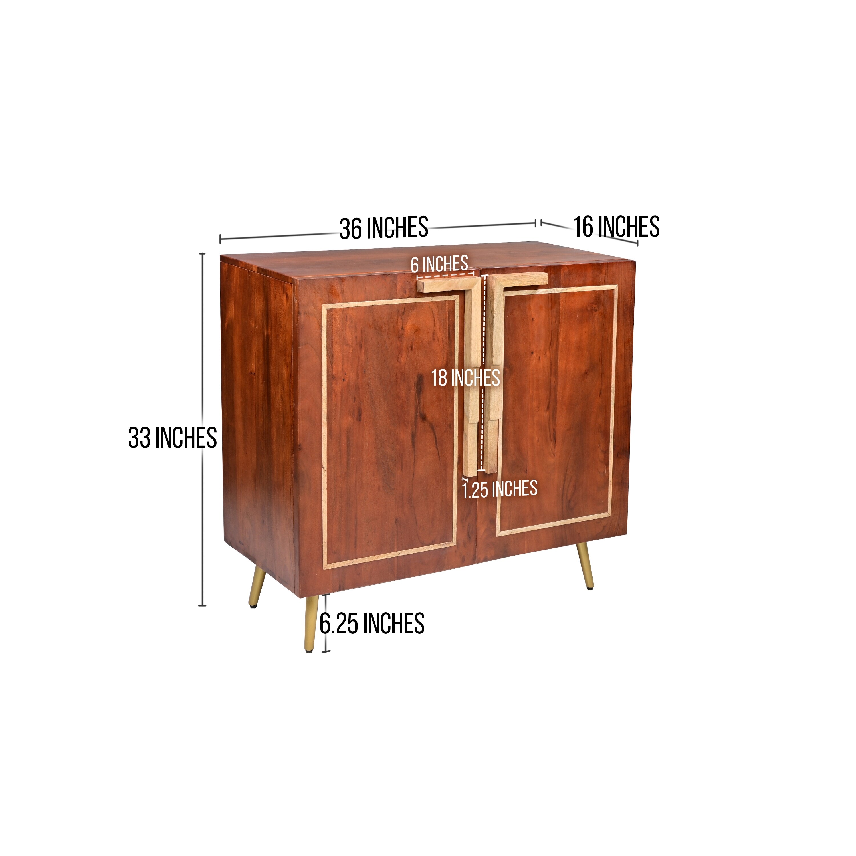36 Inch Modern 2 Door Wooden Sideboard Buffet Cabinet with Metal Handles Splayed Legs Gold Oak Brown On Sale Bed Bath Beyond 38201692