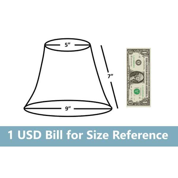 Faux Silk Bell Lamp Shade, 5 inch Top, 9 inch Bottom, 7 inch Slant - On ...