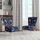 Designart "Blue And Pruple Vibrant Peacock Feather" Upholstered Animal ...