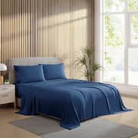 Brielle Home Viscose from Bamboo Sateen Bed Sheet Set - On Sale - Bed Bath & Beyond - 28303215