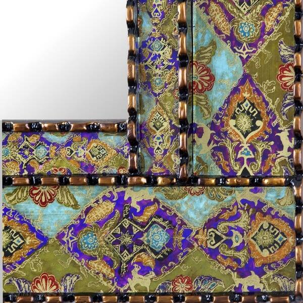 Novica Handmade Colorful Reflection Reverse Painted Glass Wall Mirror ...