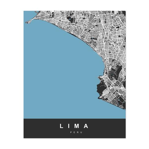 Lima Callao Region Peru Lima Map Peru Maps City Art Print/Poster - Bed ...