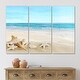 Designart "Landscape With Shells On Tropical Beach" Nautical & Coastal ...