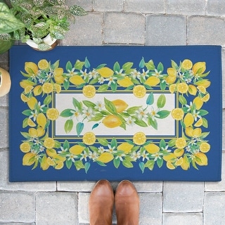 Laural Home Lovely Lemons Outdoor Door Mat - Bed Bath & Beyond - 42649322