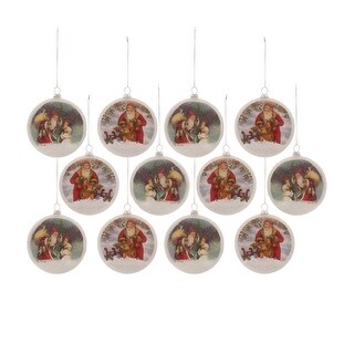 Santa Disc Ornament (Set of 12) - Bed Bath & Beyond - 36612101
