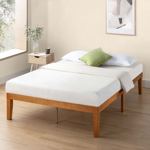 16 Inch Classic Solid Wood Platform Bed Frame in Multiple Finishes ...