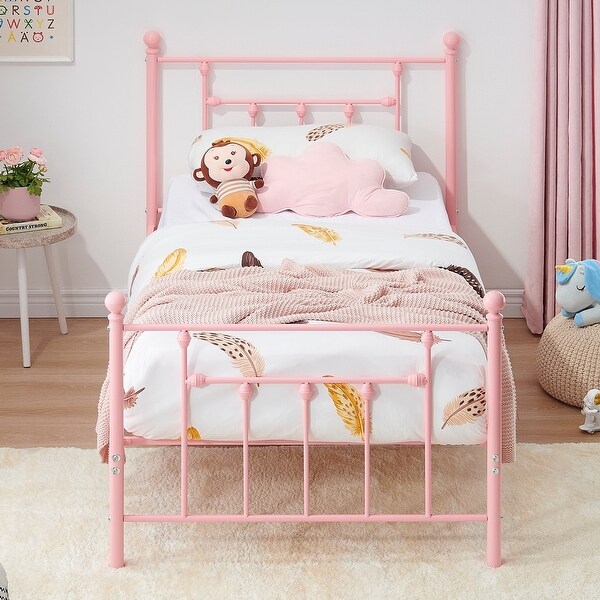 VECELO Modern Metal Platform Bed Frame Twin Size Bed Set of 2 On Sale Bed Bath Beyond 35717785