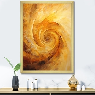 Designart "Harmonic Helix " Abstract Spirals Framed Canvas Art Print ...