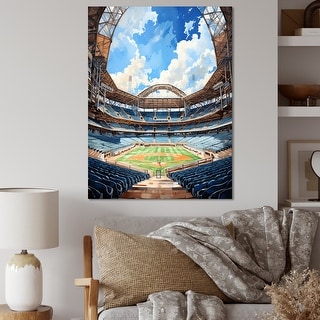 Designart "Abstract Baseball Stadium I" Stadiums Canvas Prints - Bed ...