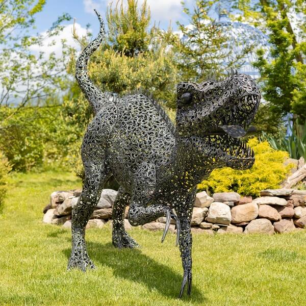 Extra Large Metal Dinosaur Statue- Multiple Size Options - Bed Bath ...