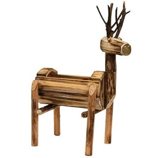 Wooden Reindeer Planter - 7 W x 13.75 L x 18.50 H - Bed Bath & Beyond ...