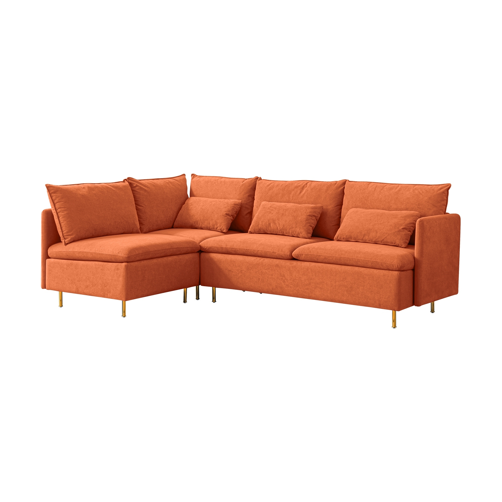 ikea orange corner sofa