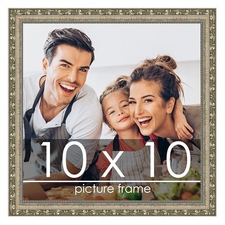 10x10 Traditional Silver Wood Picture Square Frame - Picture Frame ...